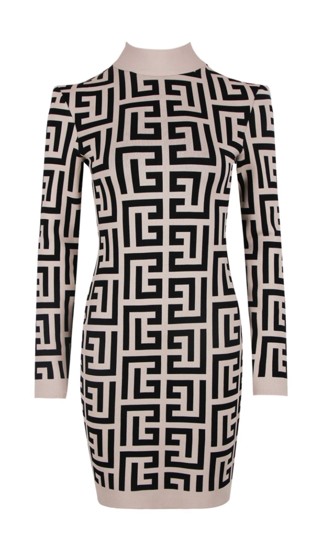 LONG SLEEVE HIGH COLLAR DRESS